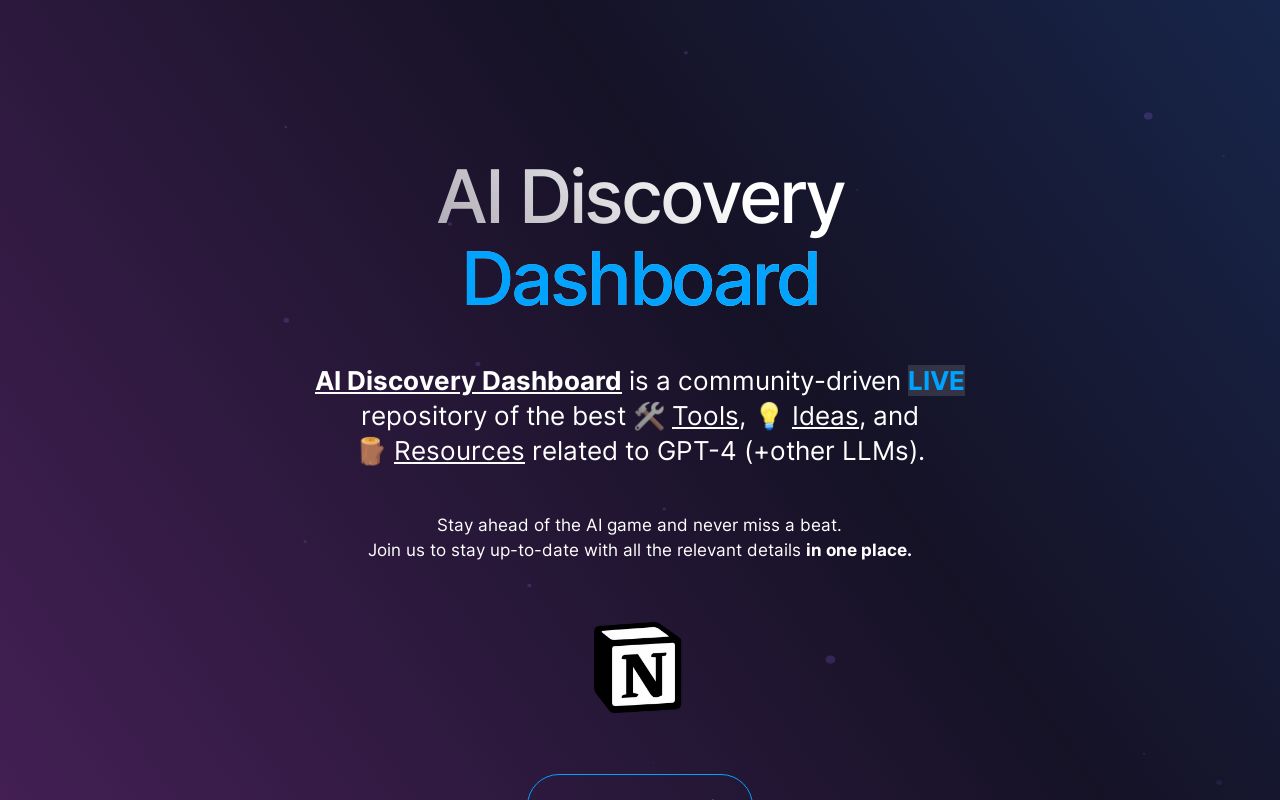 AI Discovery Dashboard
